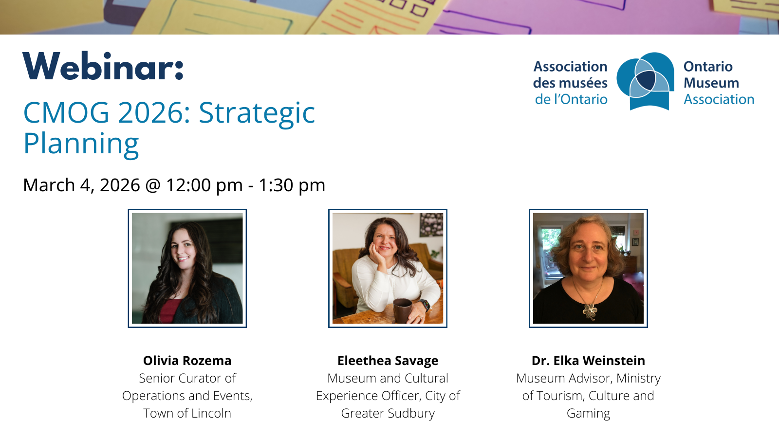 CMOG 2026 Webinar: Strategic Planning – Ontario Museum Association